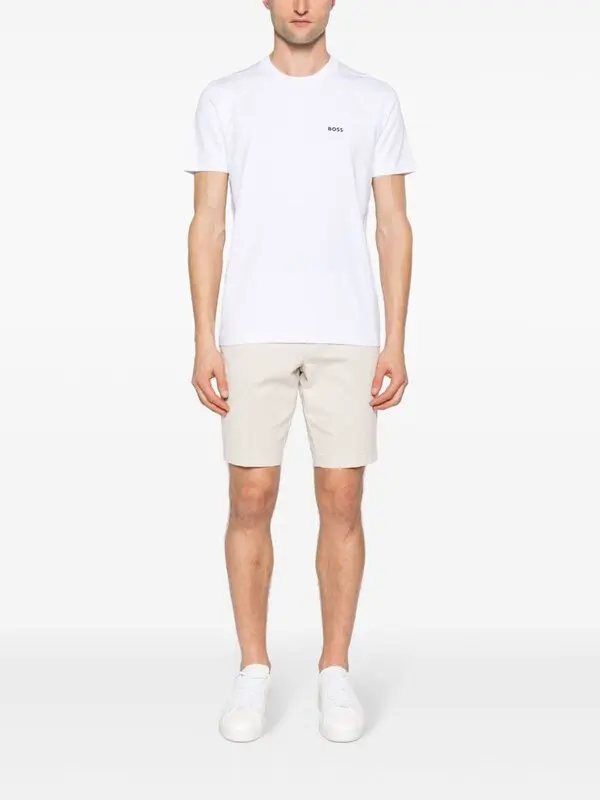 BOSS Logo-print Cotton T-shirt - White