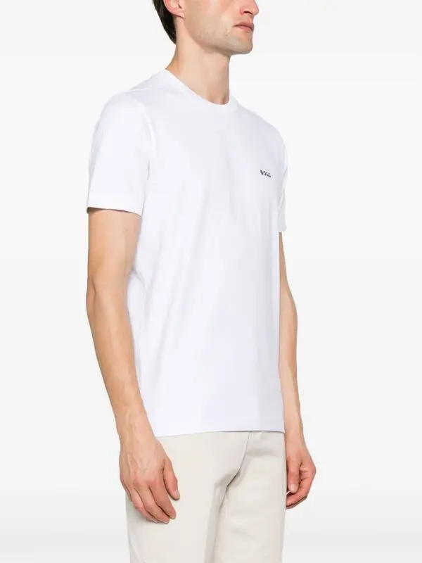 BOSS Logo-print Cotton T-shirt - White