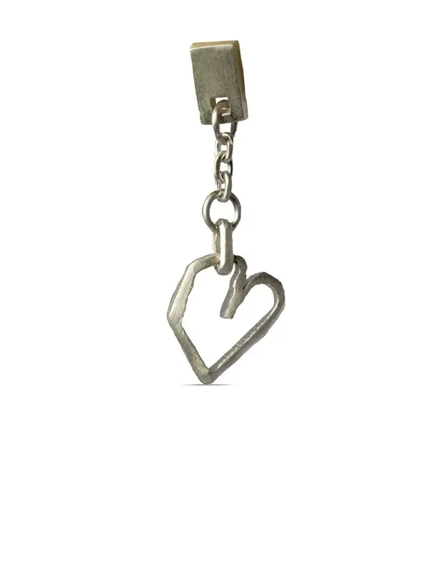 PARTS OF FOUR Jazz's Heart Single Drop Earring - Silver