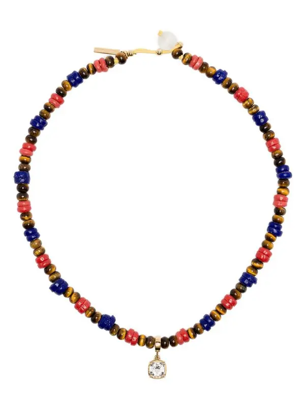Wales Bonner Dream Beaded Necklace In Red - 30% Off | Editorialist
