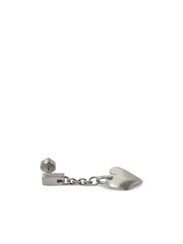 PARTS OF FOUR Jazz's Solid Heart Single Earring - Silver