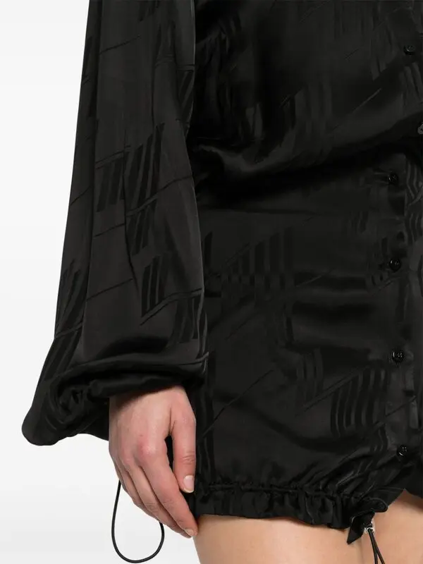 Attico Logo-jacquard Mini Dress - Black