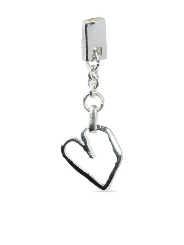 PARTS OF FOUR Jazz's Heart Single Drop Earring - Silver