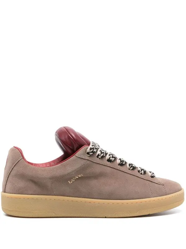 LANVIN X Future Hyper Curb Suede Sneakers - Brown
