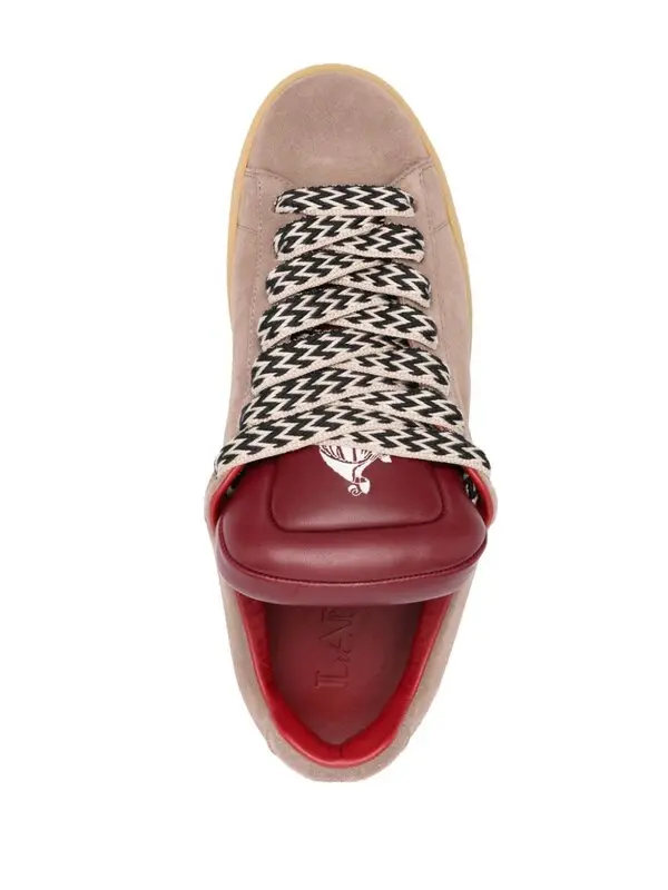 LANVIN X Future Hyper Curb Suede Sneakers - Brown