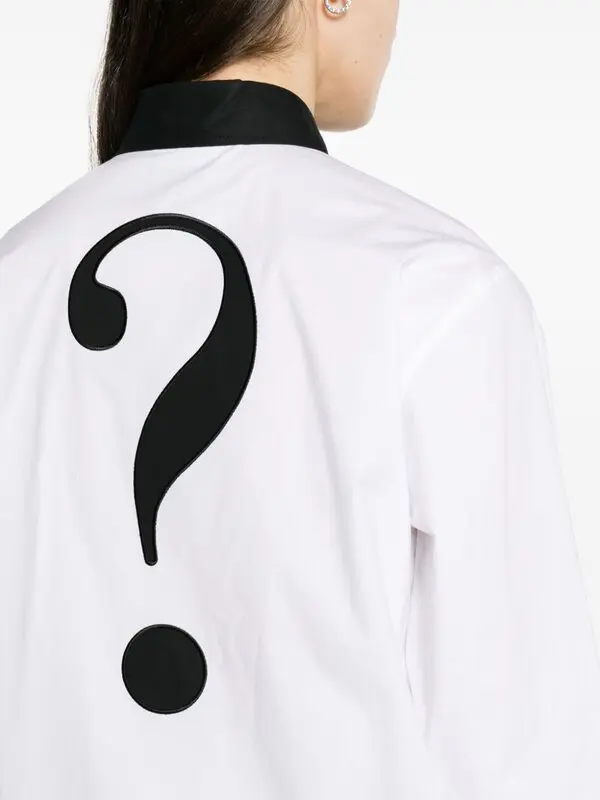 Moschino Question Mark-print Cotton Shirt
