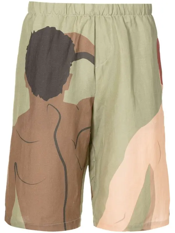 AMIR SLAMA Graphic-print Deck Shorts