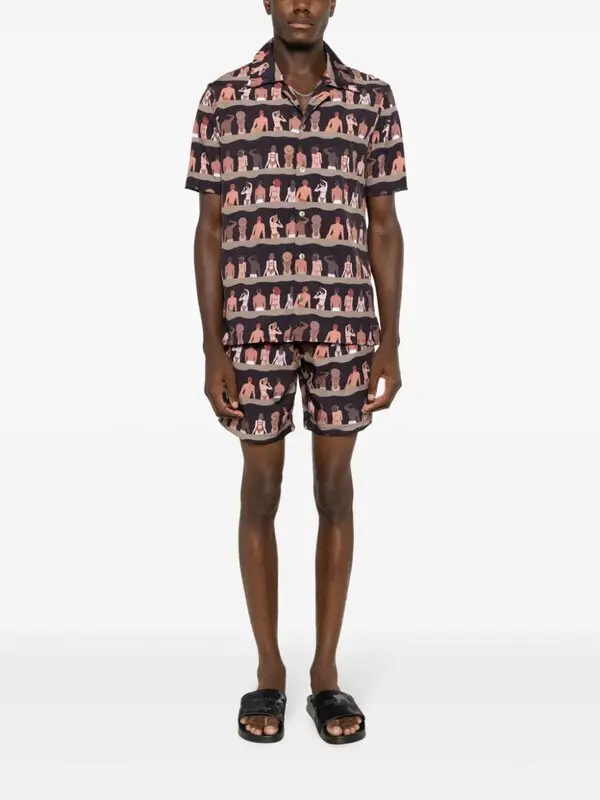 AMIR SLAMA Graphic-print Short