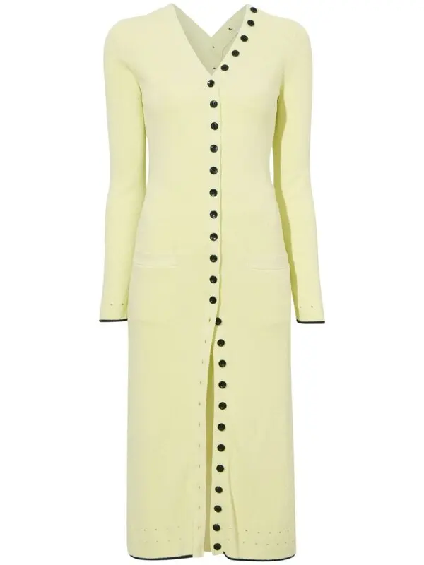 Proenza Schouler White Label Cameron Ribbed-Knit Dress In Yellow - 65% Off  | Editorialist