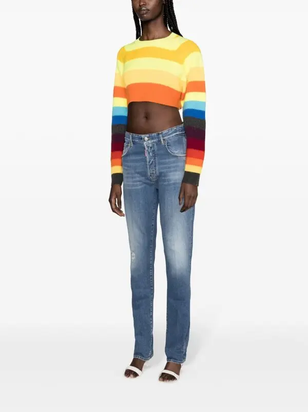 Dsquared2 642 Straight-leg Stonewashed Jeans