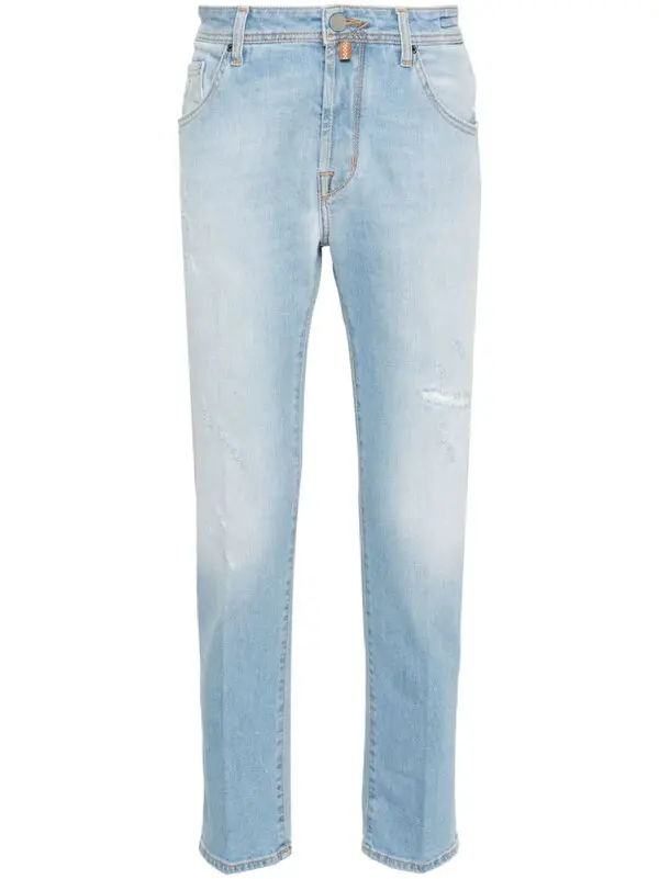 Jacob Cohen Scott Slim-fit Cropped Jeans