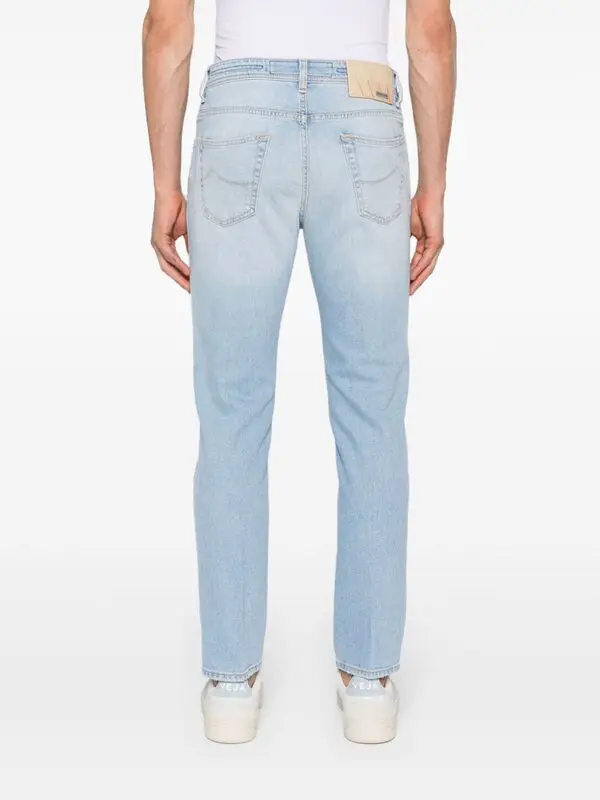 Jacob Cohen Scott Slim-fit Cropped Jeans