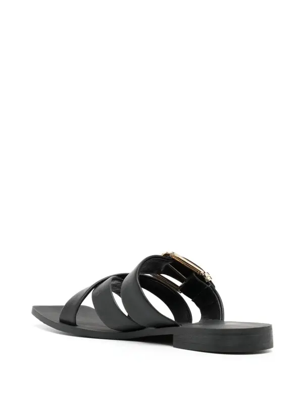 Senso Gwen Buckle-detail Leather Sandals - Black