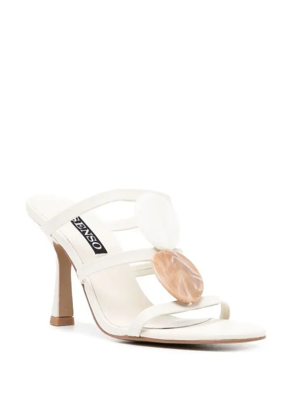 Senso Kaye 95mm Leather Sandals - White