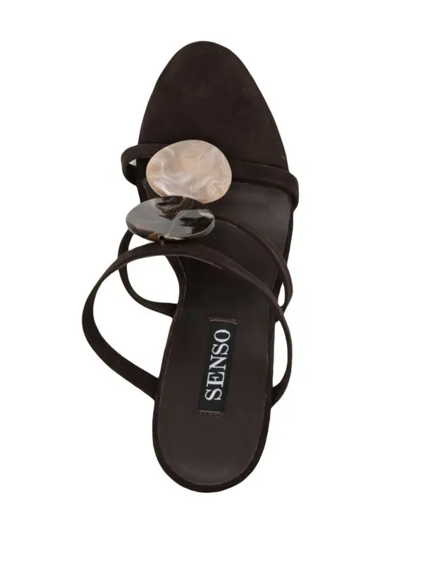 Senso Kaye 95mm Suede Sandals - Brown