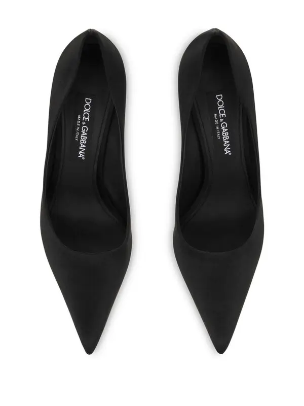 Dolce & Gabbana 105mm Pointed Leather Pumps