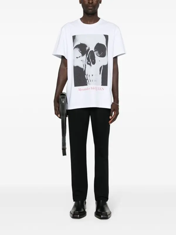 Alexander McQueen Skull-print Cotton T-shirt - White