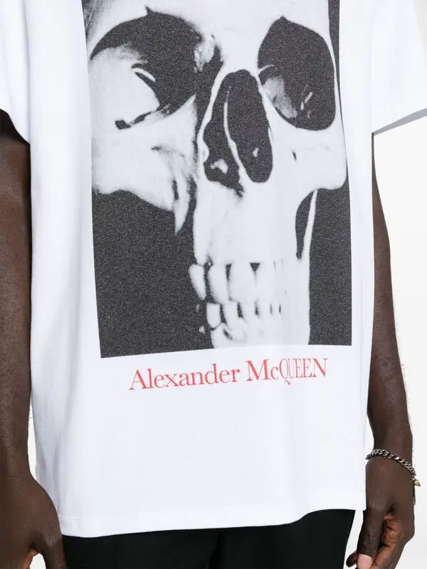 Alexander McQueen Skull-print Cotton T-shirt - White