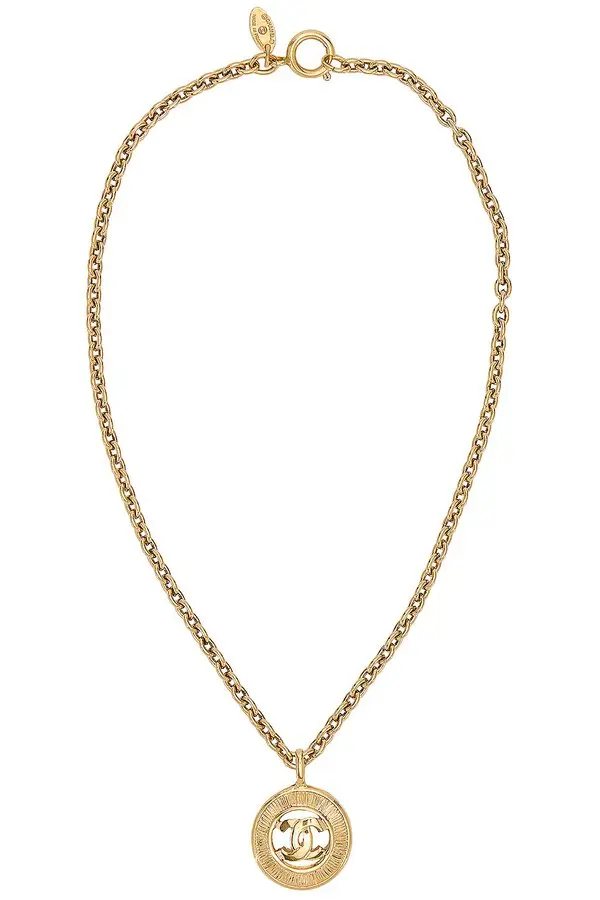 Chanel Coco Mark Pendant Necklace - Gold