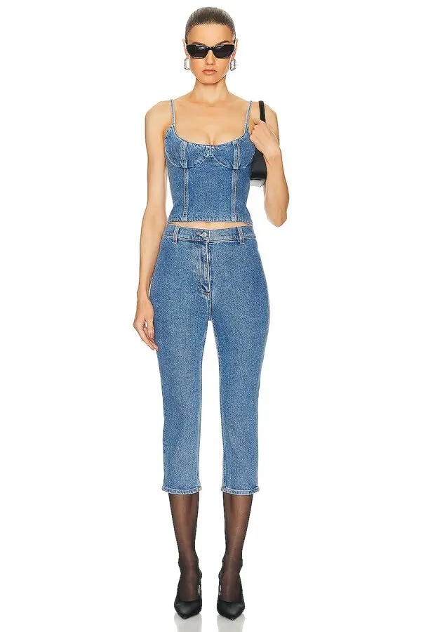 Magda Butrym Denim Tank Top - Blue