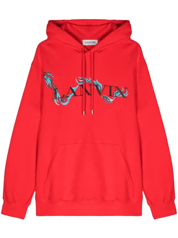 LANVIN Dragon-print Cotton Hoodie