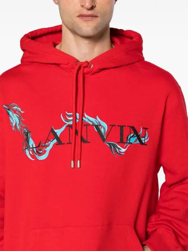 LANVIN Dragon-print Cotton Hoodie