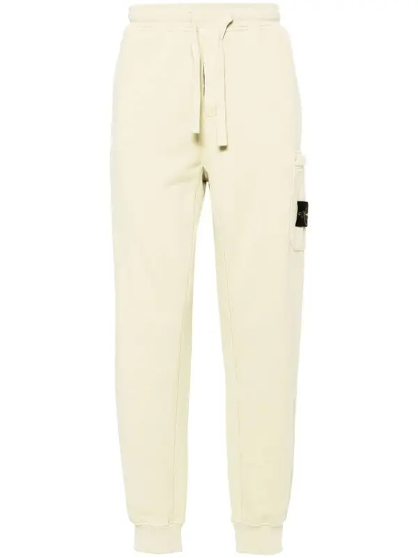 Stone Island Compass-badge Cotton Track Trousers - Green