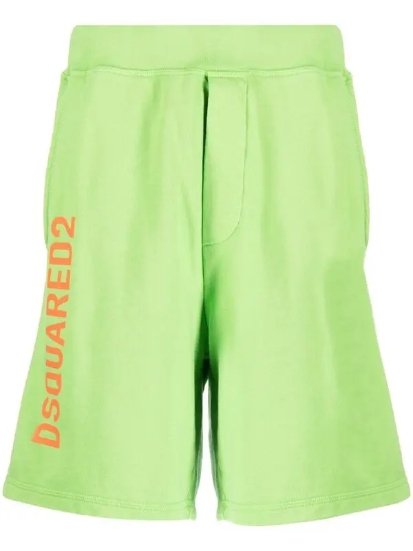 Dsquared2 Cotton Logo Shorts - Green
