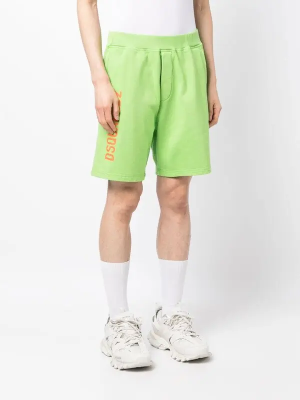 Dsquared2 Cotton Logo Shorts - Green