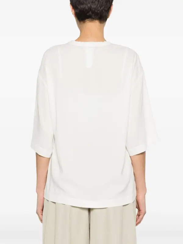 Fabiana Filippi Chiffon-crepe T-shirt - White