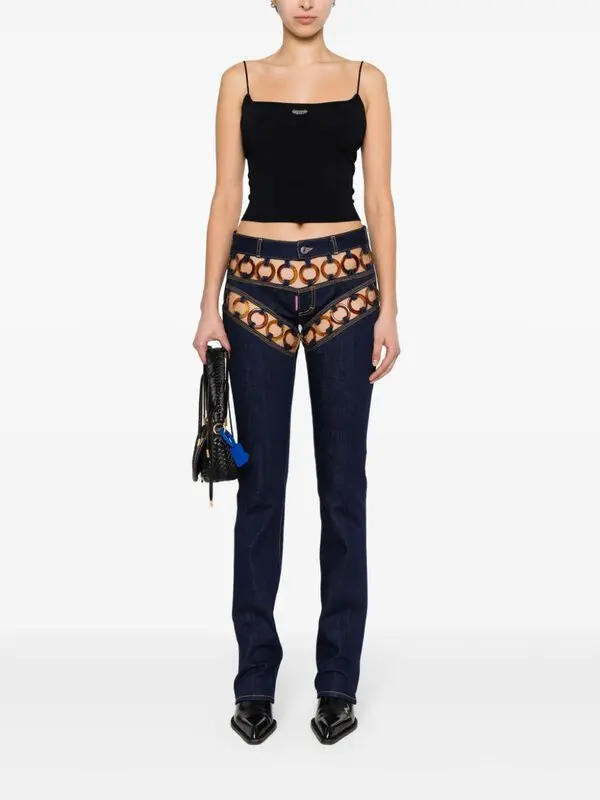 Dsquared2 Logo-plaque Knitted Crop Top