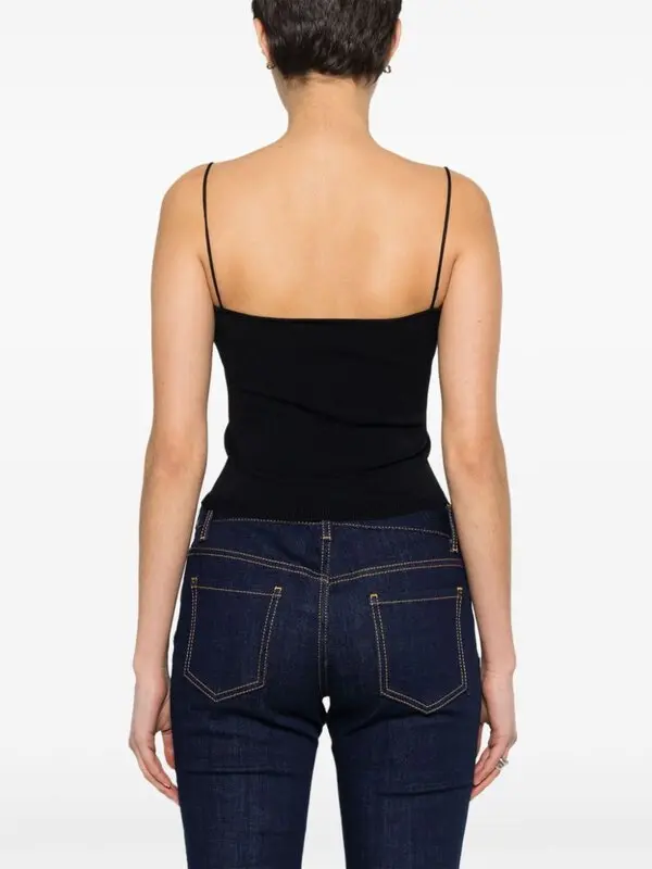 Dsquared2 Logo-plaque Knitted Crop Top