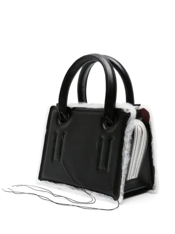 DENTRO Mini Otto Leather Tote Bag - Black