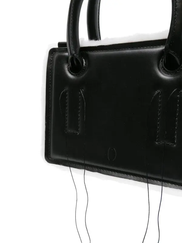 DENTRO Mini Otto Leather Tote Bag - Black