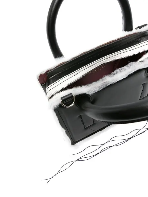DENTRO Mini Otto Leather Tote Bag - Black