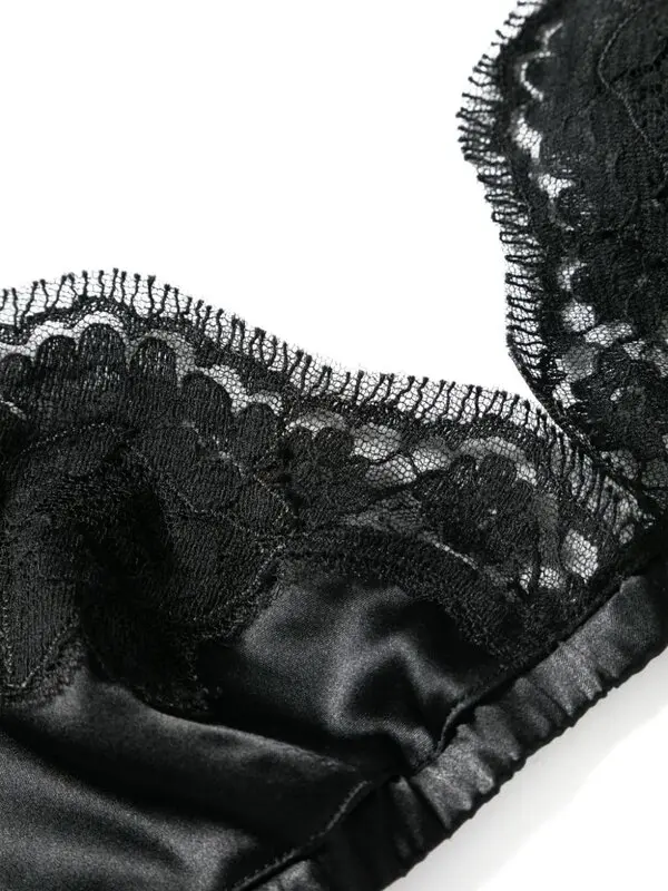 Dolce & Gabbana Lace-panel Bralette - Black