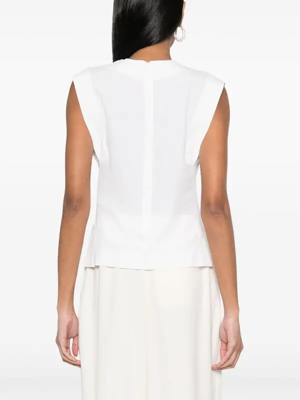 GENNY Logo-embellished Sleeveless Blouse