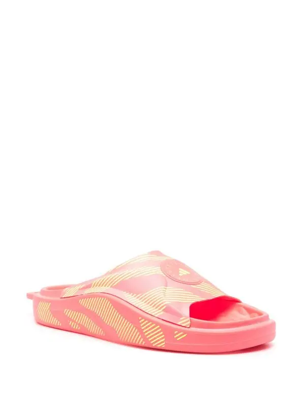 Adidas By Stella McCartney Striped Pool Slides - Pink