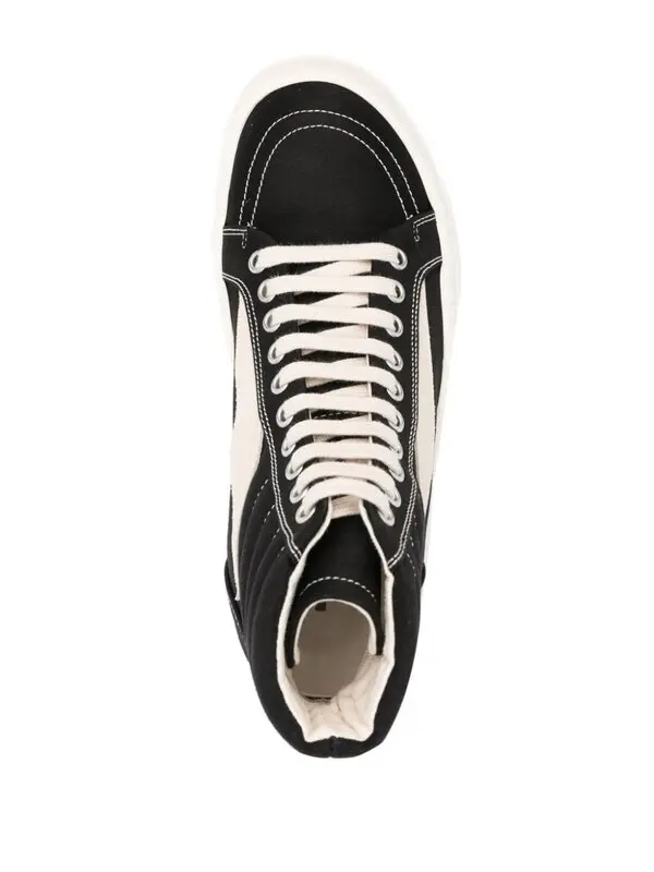 Rick Owens High Vintage Cotton Sneakers