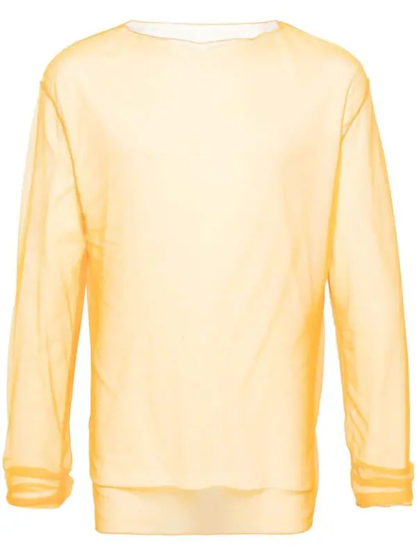 JIL SANDER Layered Cotton T-shirt - Orange