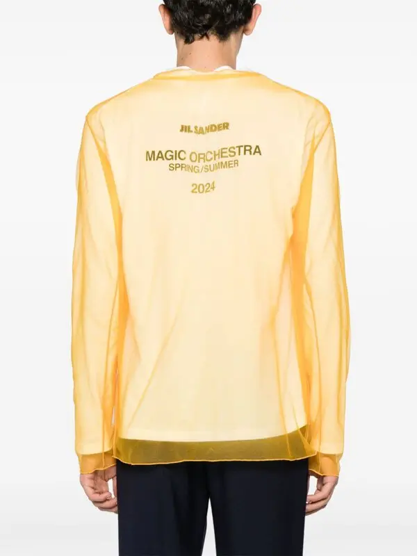 JIL SANDER Layered Cotton T-shirt - Orange