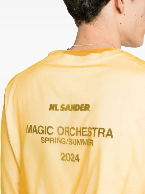 JIL SANDER Layered Cotton T-shirt - Orange