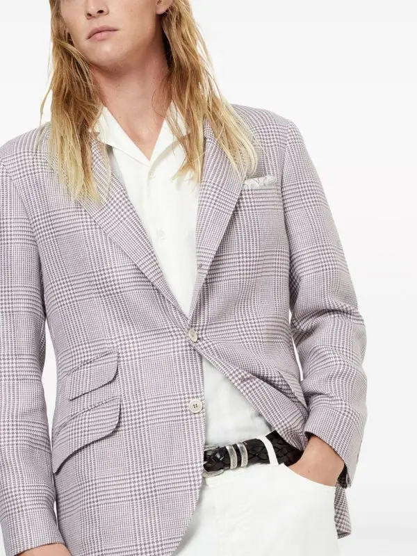 Brunello Cucinelli Puppytooth Single-breasted Blazer