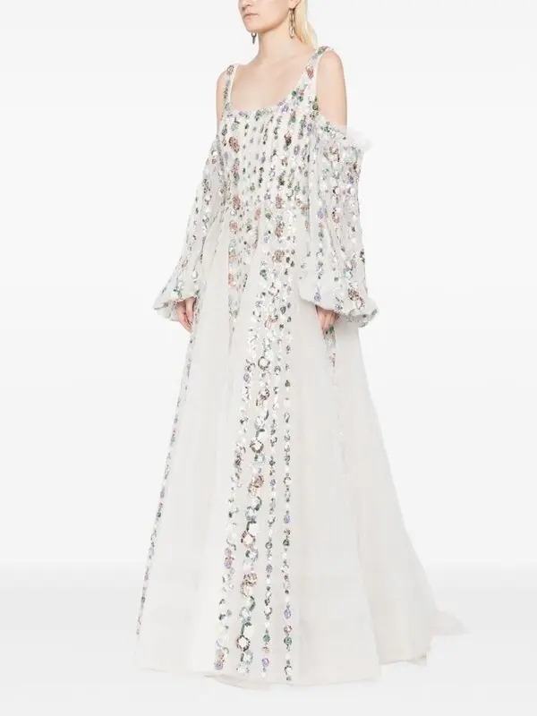 SAIID KOBEISY Sequinned Tulle Gown