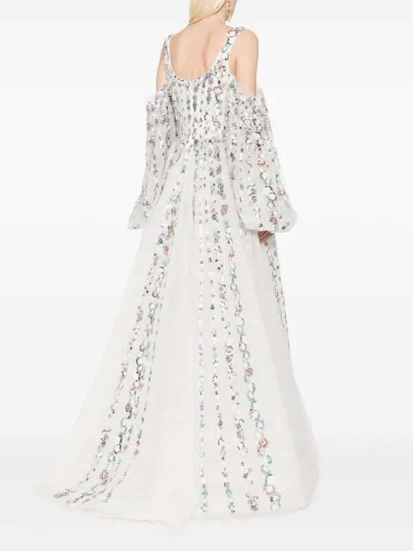 SAIID KOBEISY Sequinned Tulle Gown
