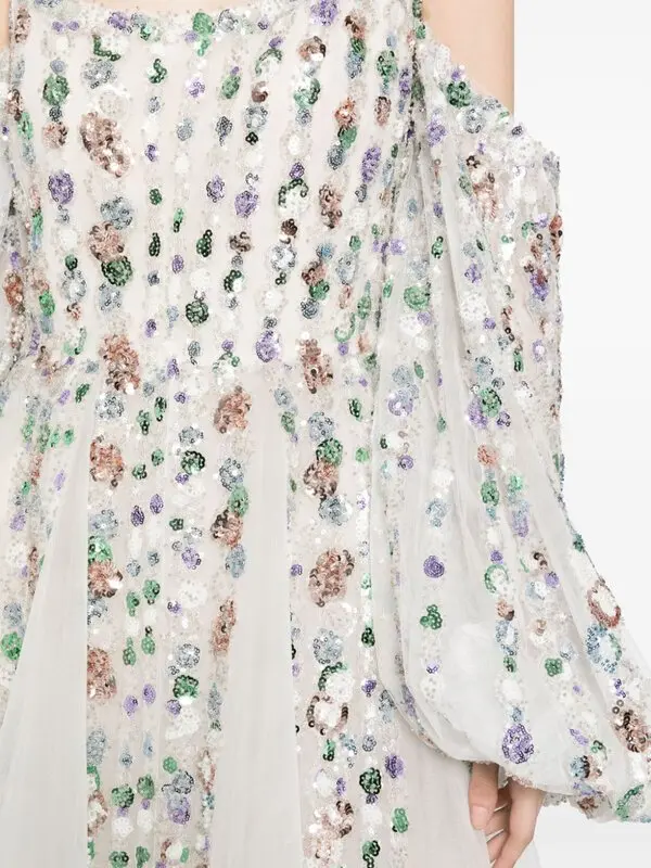 SAIID KOBEISY Sequinned Tulle Gown