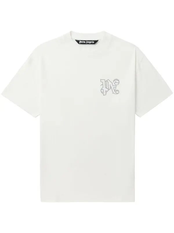 Palm Angels Stud-logo T-shirt - White