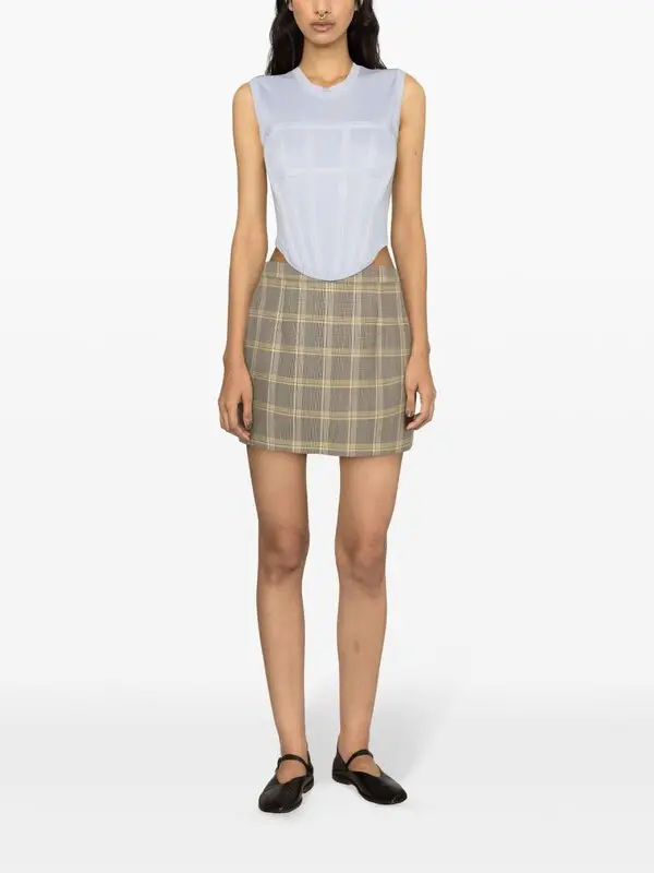 Marni Plaid Virgin Wool Blend Miniskirt