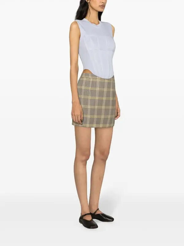 Marni Plaid Virgin Wool Blend Miniskirt
