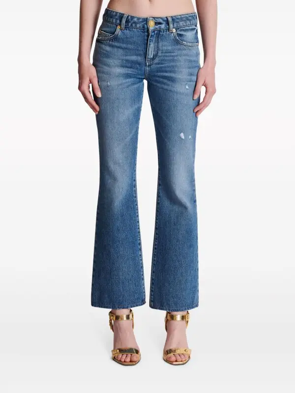 Balmain Mid-rise Flared Jeans - Blue
